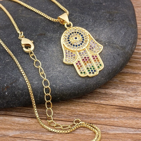 Jewelry | Hamsa Evil Eye Necklace | Poshmark